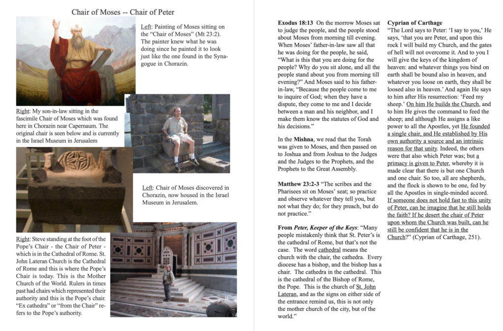 Chair of Moses - Chair of Peter – Defenders of the Catholic Faith