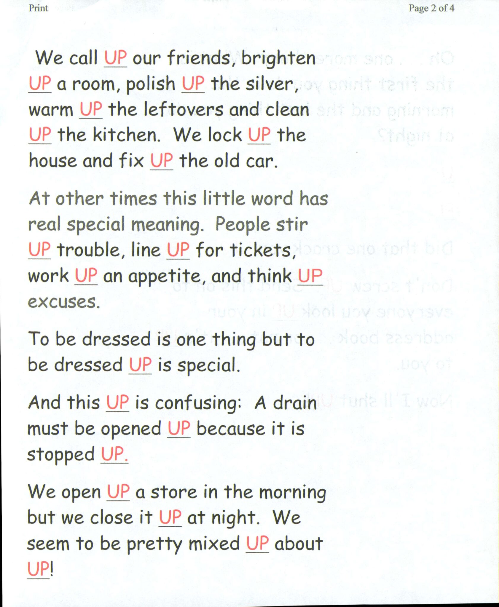 The Curious and Interesting Word - UP, with more meanings than any ...